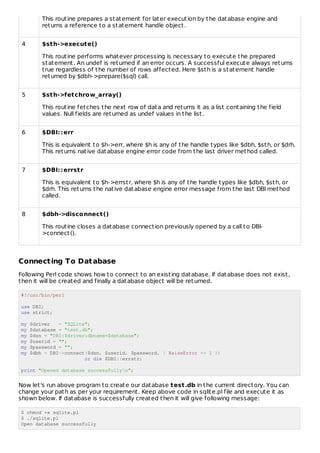 Sqlite perl | PDF | Databases | Computer Software and Applications