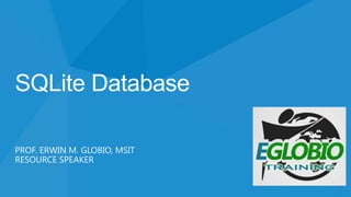 Sq lite presentation | PPTX