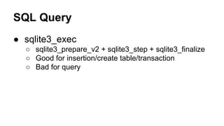 C SQLite usage | PPT
