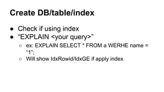 C SQLite usage | PPT