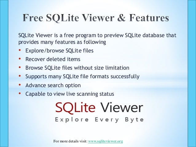 Sqlite Db Viewer The First Choice To Preview Sqlite Files