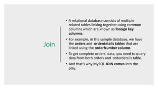 MYSQL join | PPTX