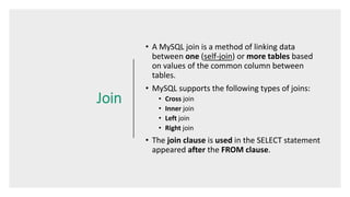 MYSQL join | PPTX