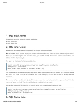 Sql joins | PDF