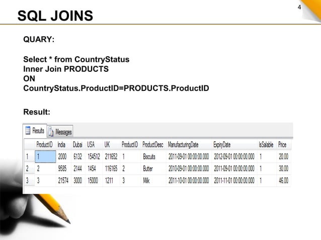 Sql joins | PPT | Databases | Computer Software and Applications