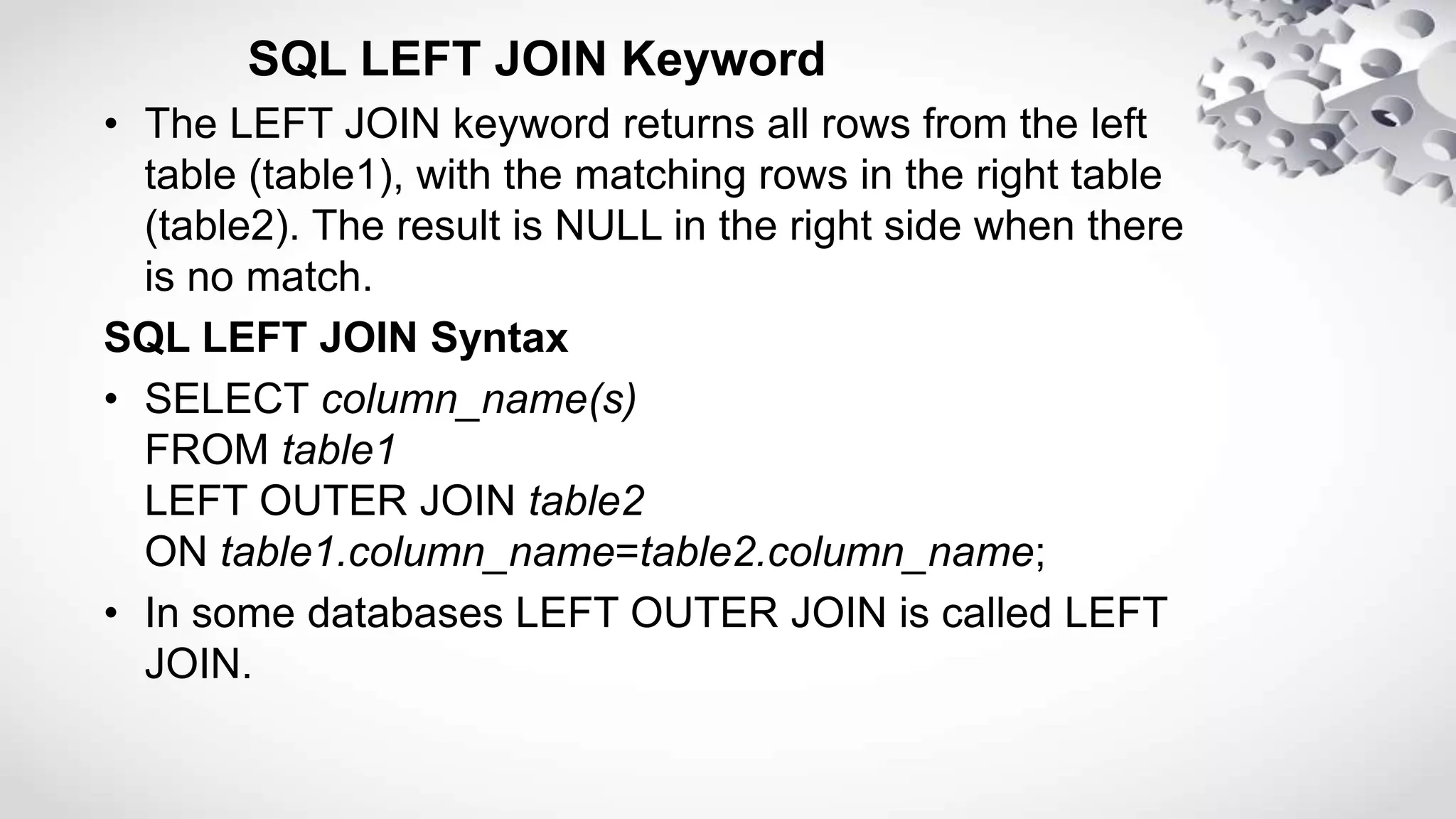 Sql joins final | PPT