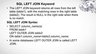 Sql joins final | PPT