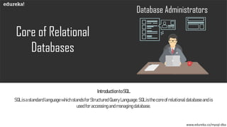 SQL Joins With Examples | Edureka | PDF