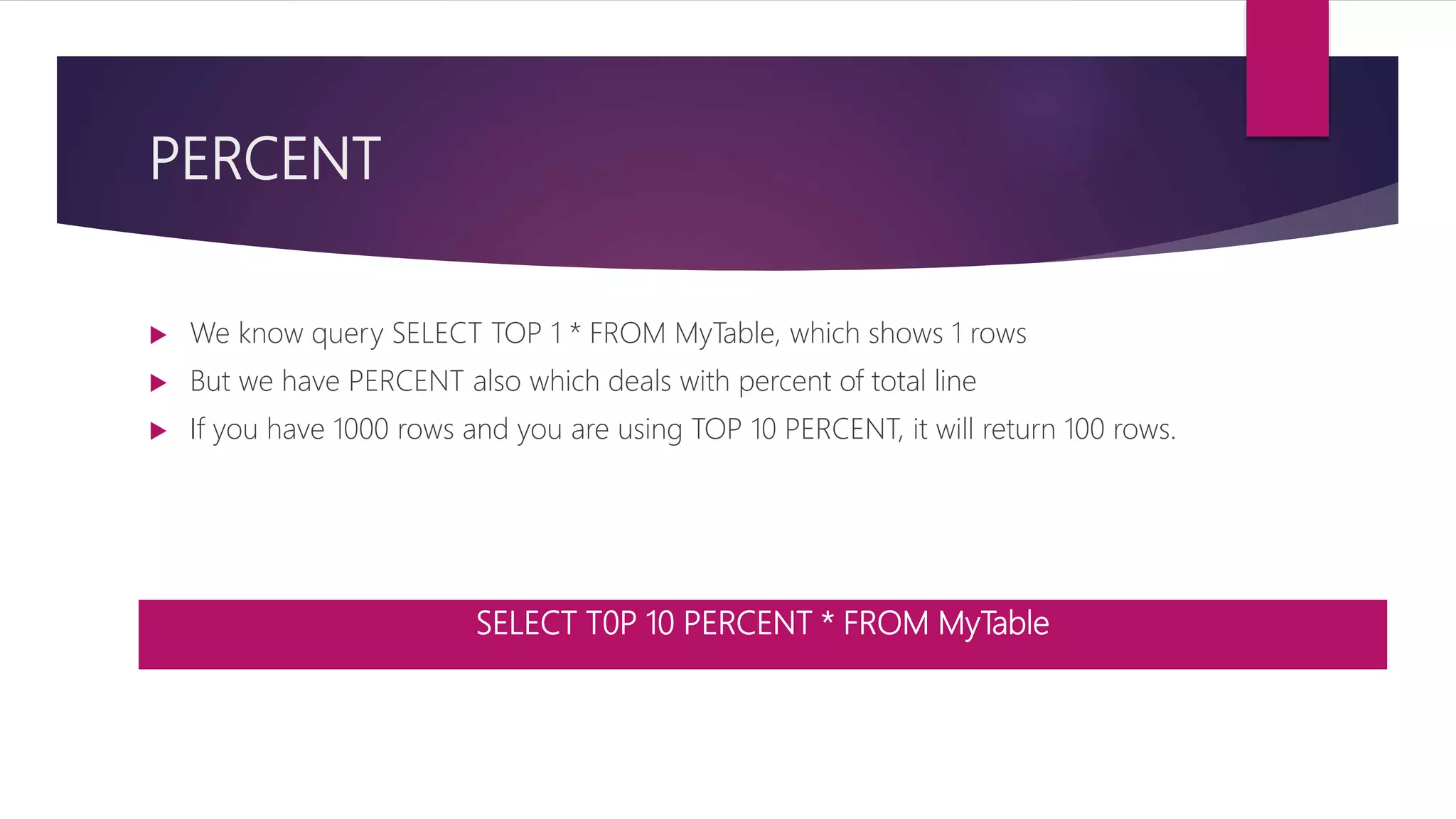Sql Keywords - You Need to Use | PPTX