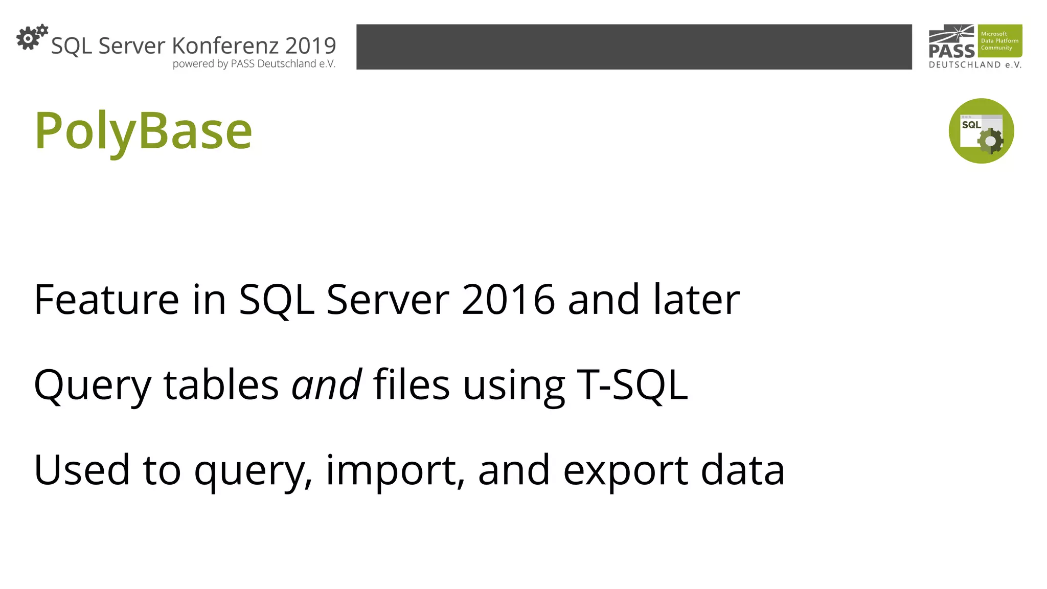 Data Integration through Data Virtualization (SQL Server Konferenz 2019) | PPT