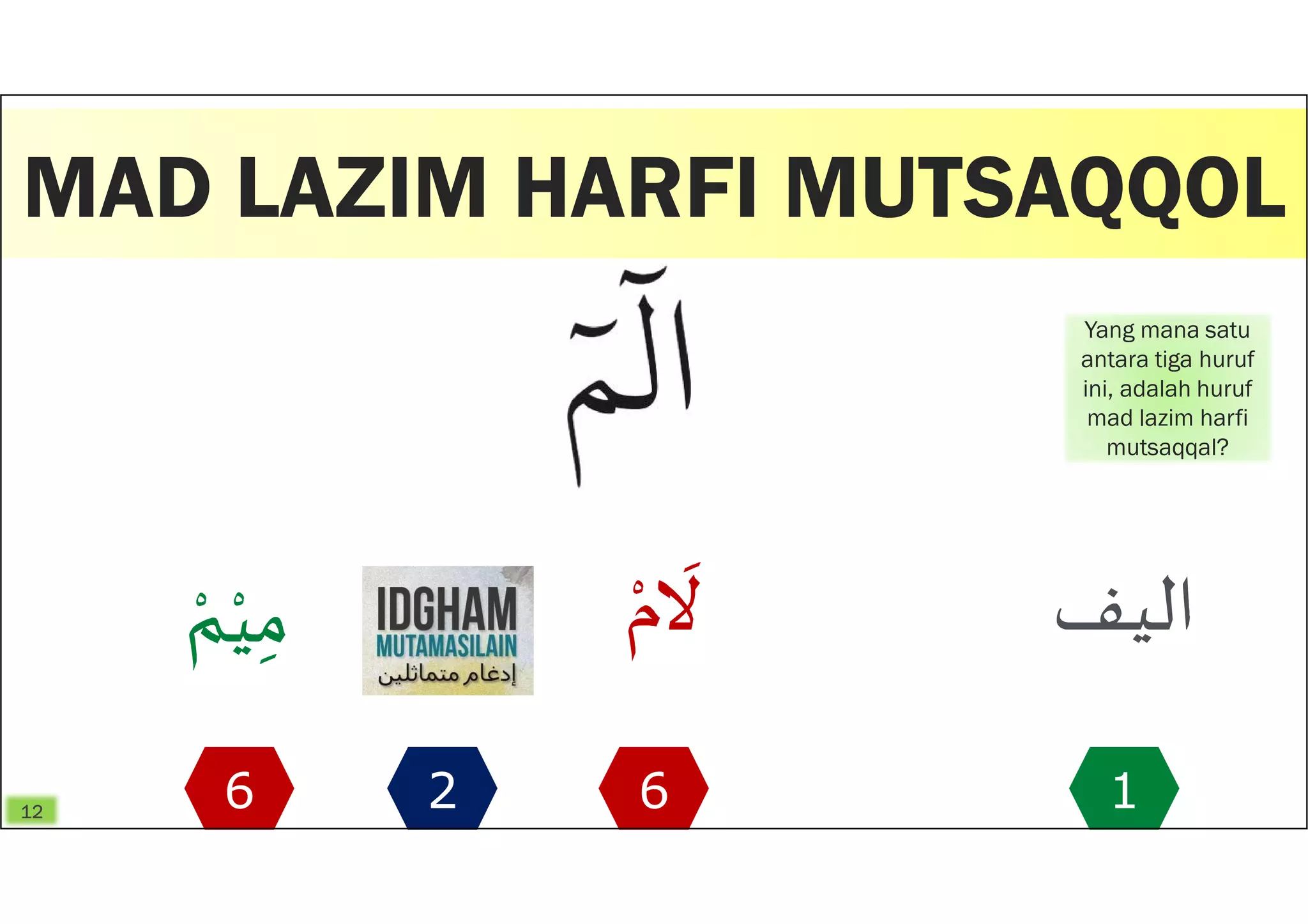 Mad Lazim Harfi, Mad Lazim Kalimi, Mad Farq | PDF