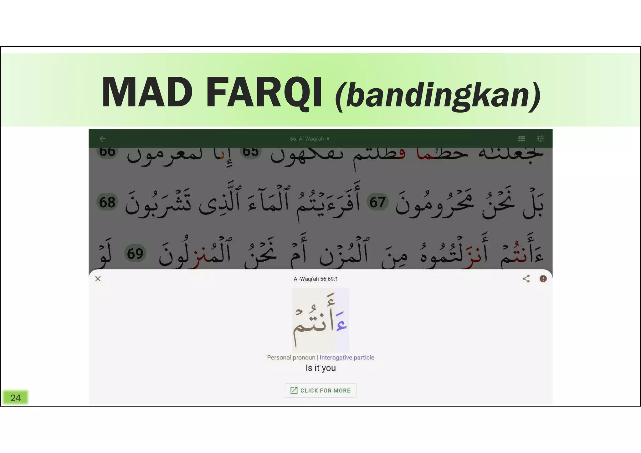 Mad Lazim Harfi, Mad Lazim Kalimi, Mad Farq | PDF