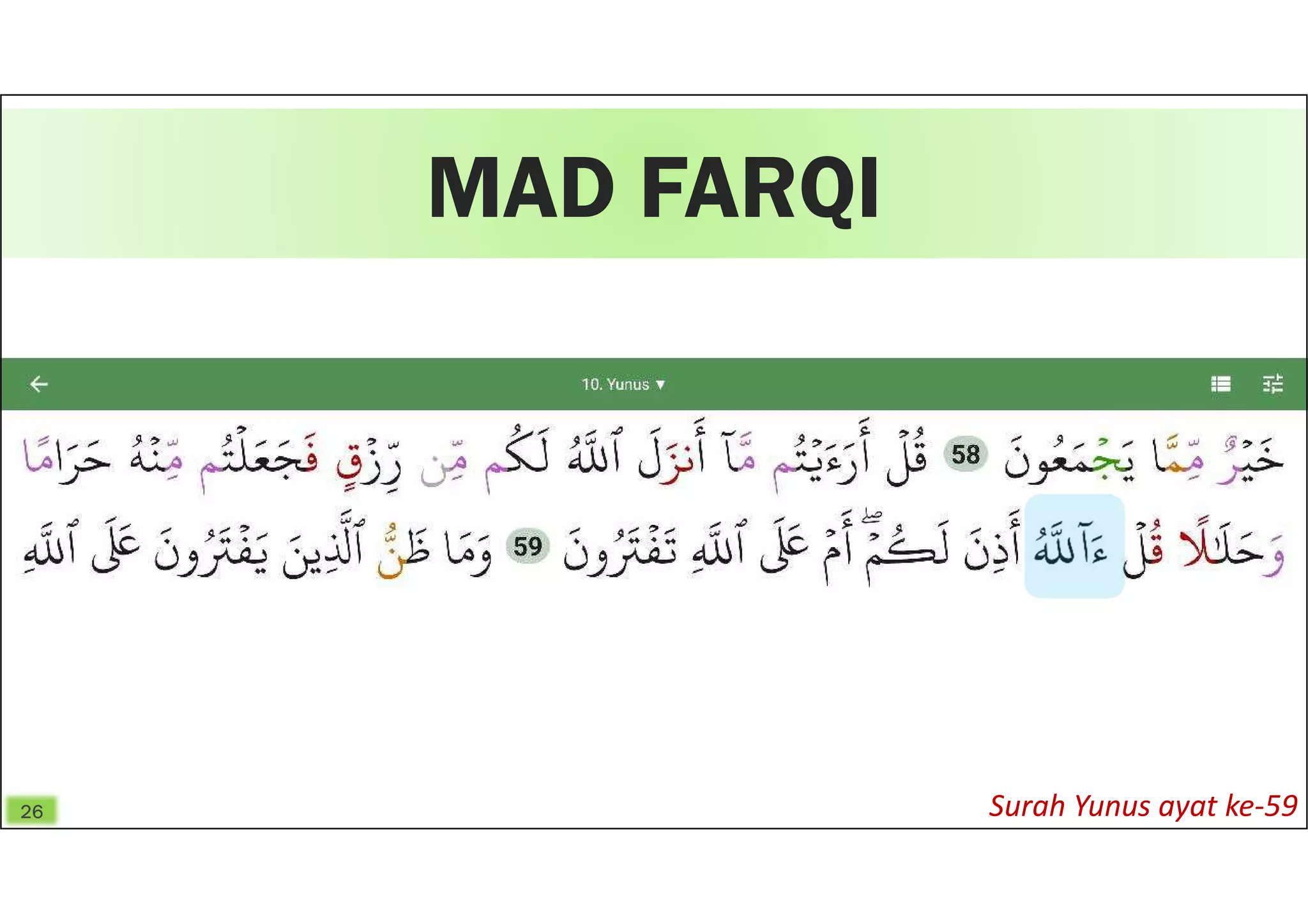 Mad Lazim Harfi, Mad Lazim Kalimi, Mad Farq | PDF
