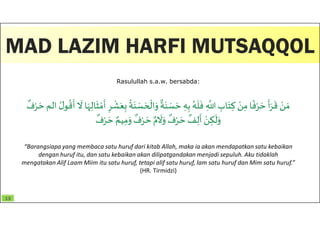 Mad Lazim Harfi, Mad Lazim Kalimi, Mad Farq | PDF