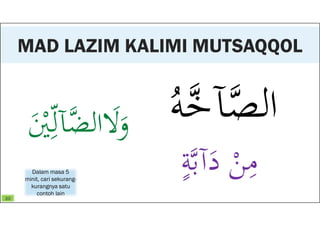 Mad Lazim Harfi, Mad Lazim Kalimi, Mad Farq | PDF