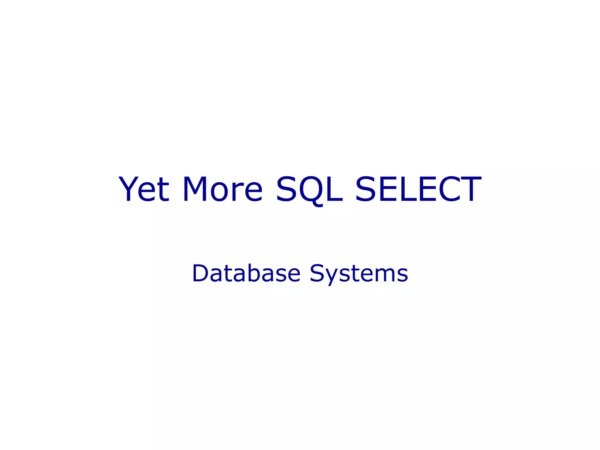 SQL Queries | PPT