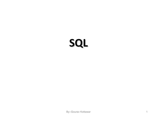 SQL || overview and detailed information about Sql | PPT