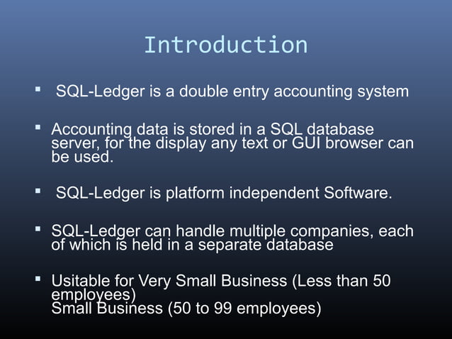 SQL ledger | PPT