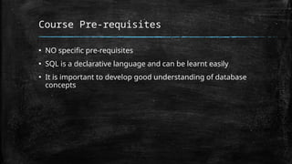 Data Analytics - SQL Lesson 00 - Course Overview.pptx