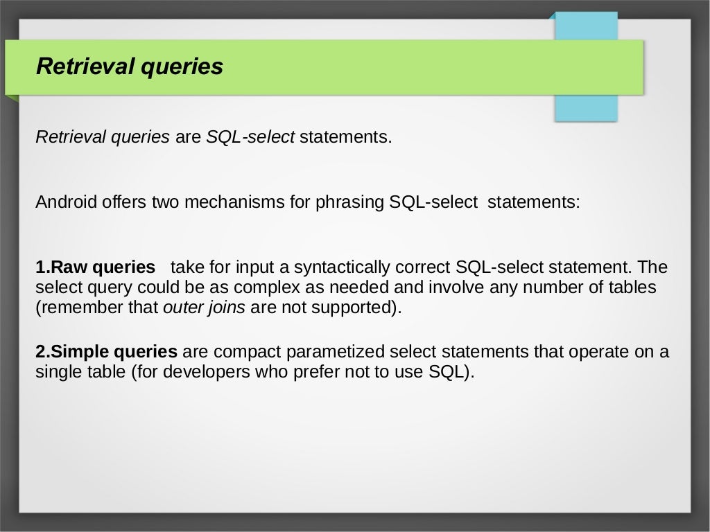 Sql Lite Android