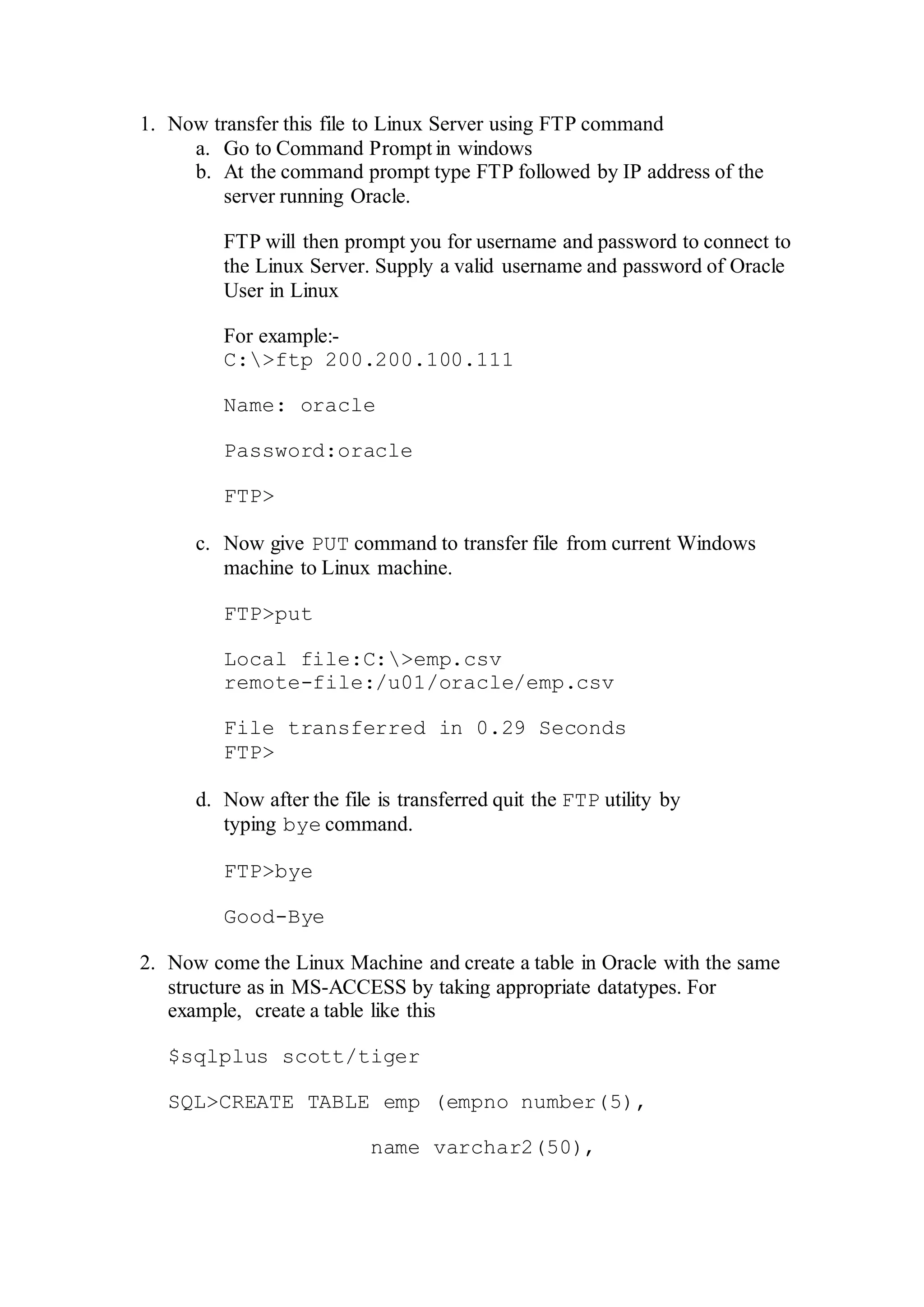 Sql loader good example | DOCX