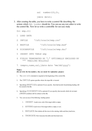 Sql loader good example | DOCX