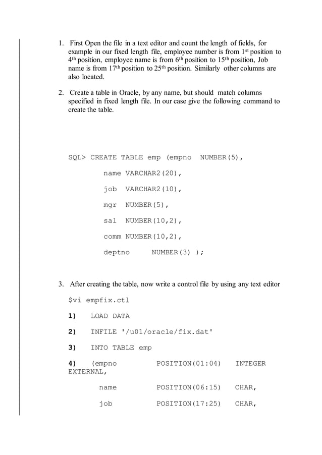 Sql loader good example | DOCX