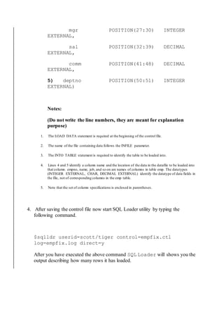 Sql loader good example | DOCX