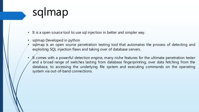 Sqlmap