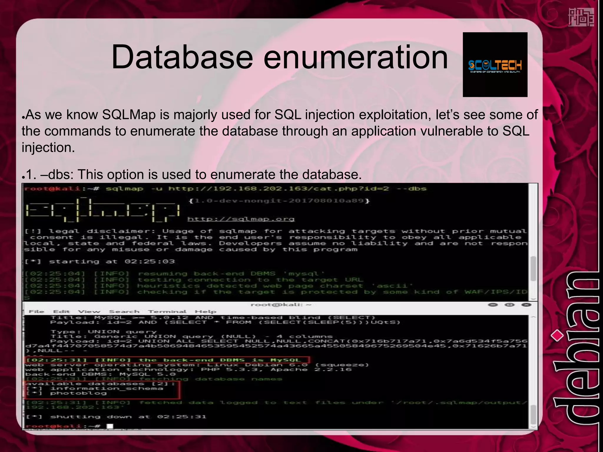 Important SQLMap commands | PPT | Free Download