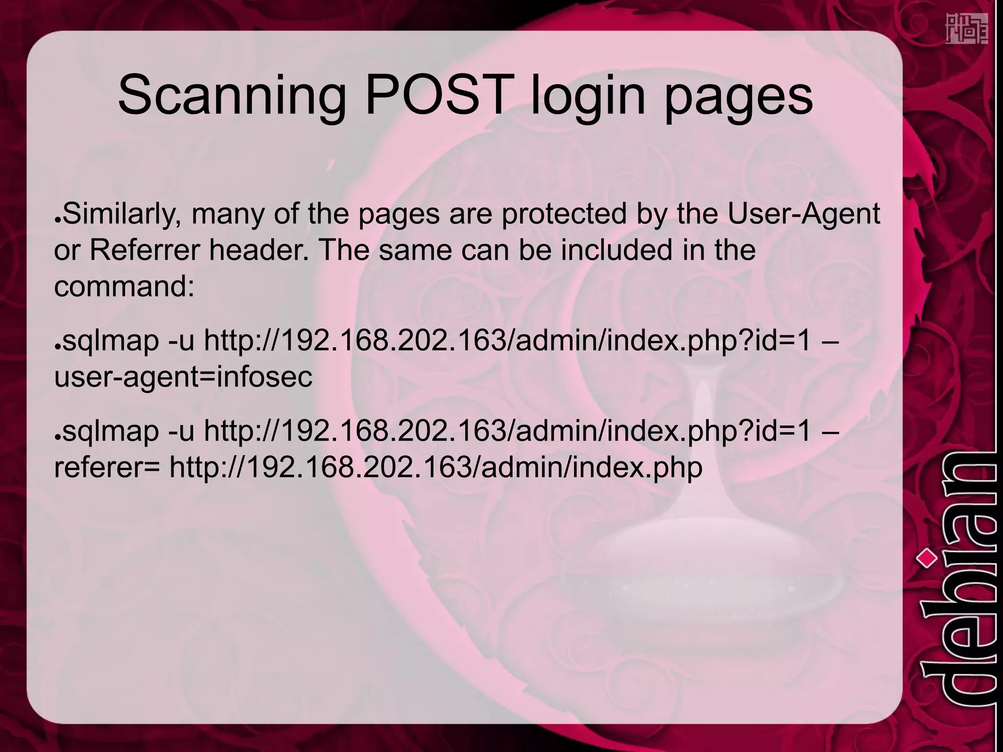 Important SQLMap commands | PPT | Free Download
