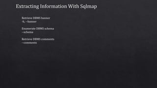 sqlmap- using -kali -linux by-22011556-105.pptx