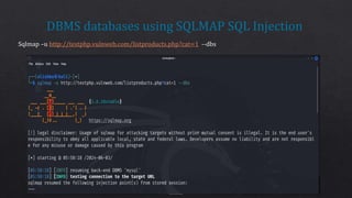 sqlmap- using -kali -linux by-22011556-105.pptx