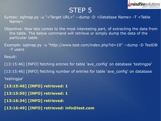 SQLMAP Tool Usage - A Heads Up | PPT