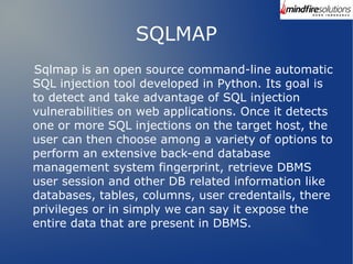 SQLMAP Tool Usage - A Heads Up | PPT