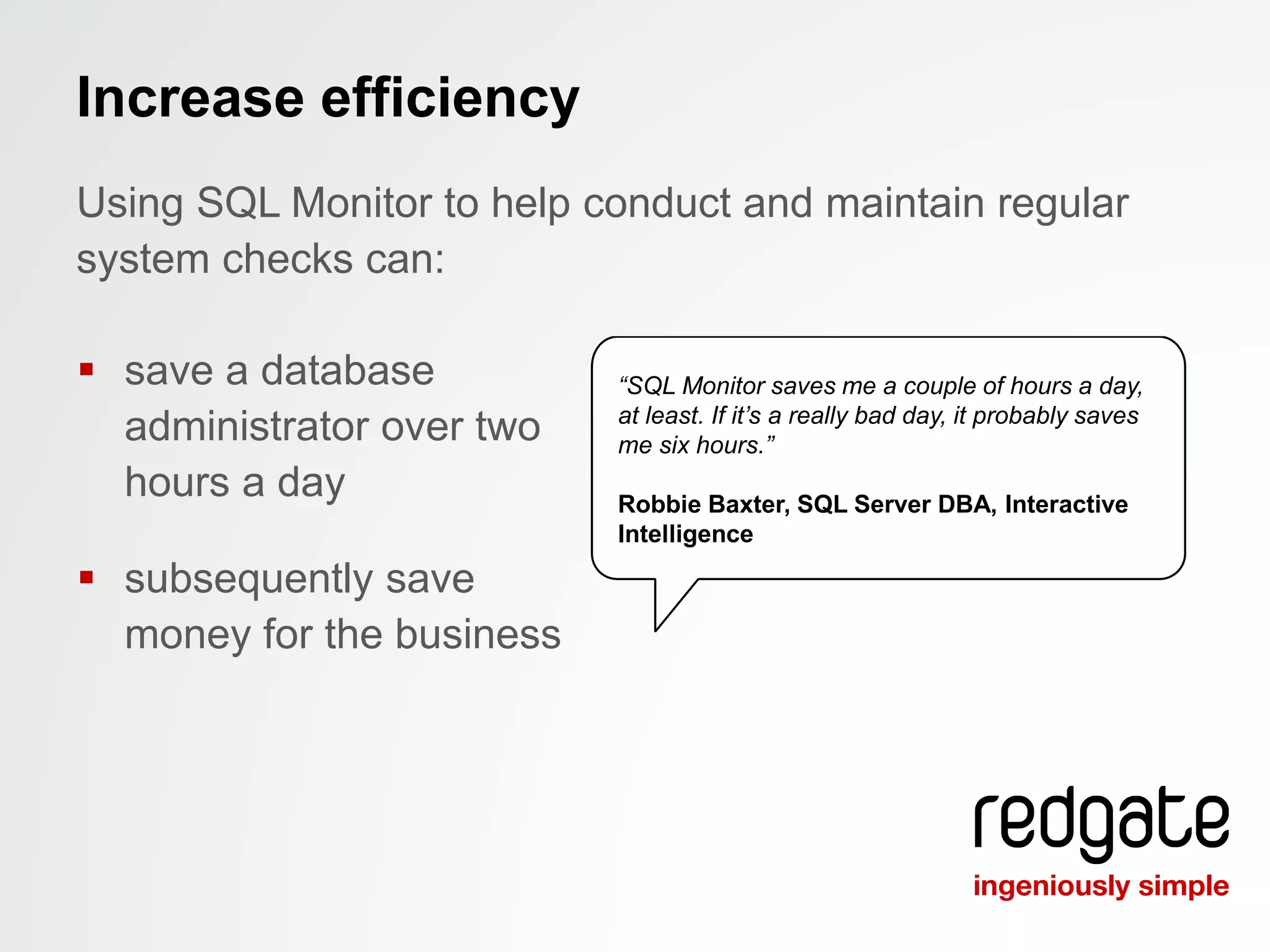 Red Gate SQL Monitor - Business Benefits | PPT | Free Download