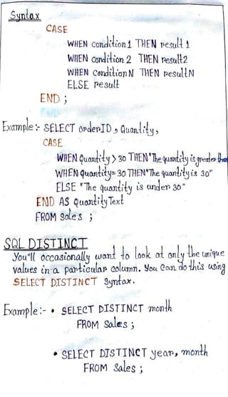 SQL Notes | PDF