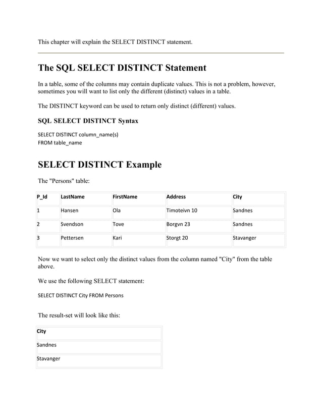 A must Sql notes for beginners | PDF