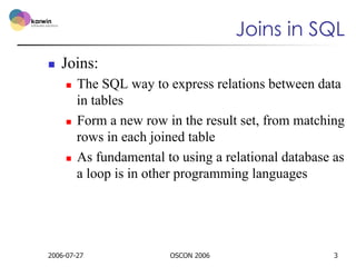 SQL Outer Joins for Fun and Profit | PPT