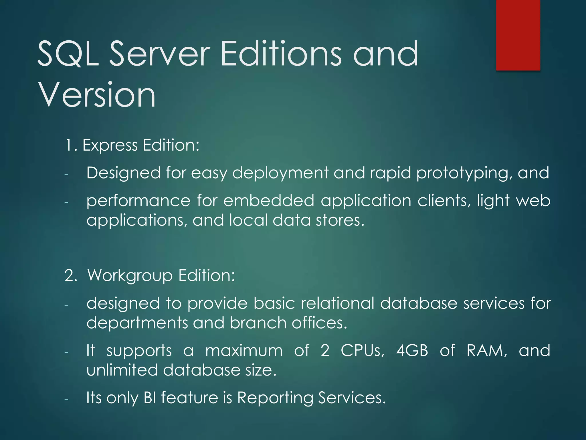 SQL server part 1 | PPTX