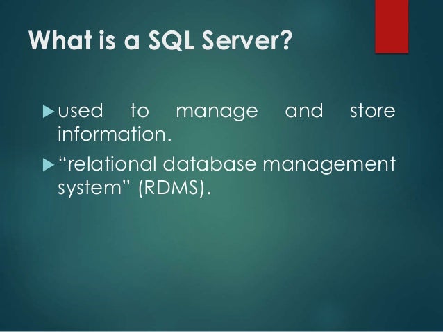 SQL server part 1