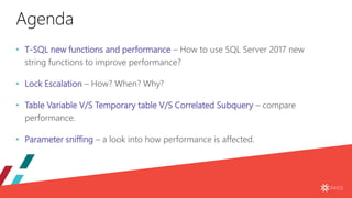 SQL Pass Summit Presentations from Datavail - Optimize SQL Server: Query Tuning Techniques | PPTX