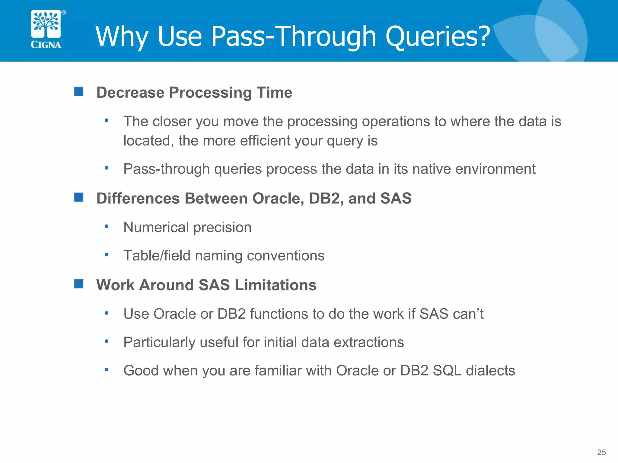 SQL Pass Through and the ODBC Interface | PPT