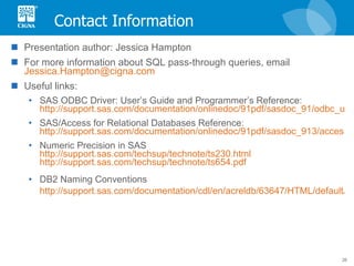 Sql Pass Through | PPT