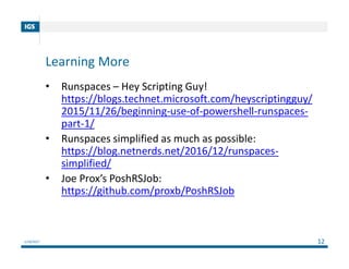 PowerShell Runspaces | PDF | Programming Languages | Computing