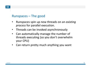 PowerShell Runspaces | PDF | Programming Languages | Computing