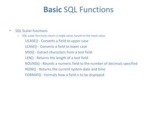Sql – pocket guide | PPT