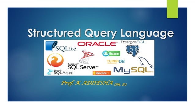 Sql ppt | PDF | Databases | Computer Software and Applications