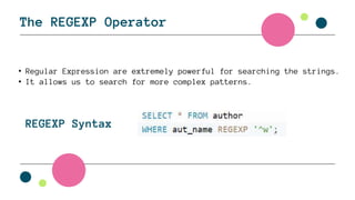 SQL PPT Blended Learning and their commands | PPT
